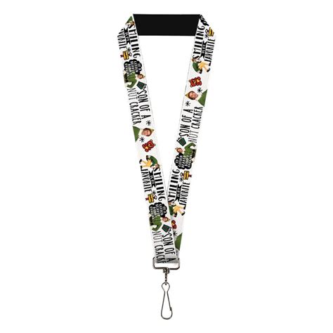 disney designer lanyard elf buddy poses and quotes