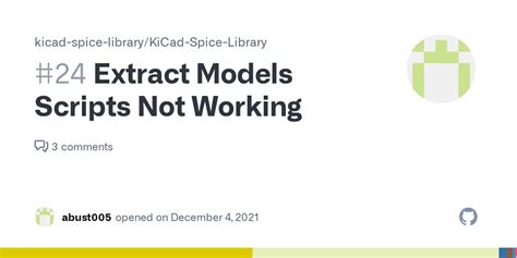 Extract Models Scripts Not Working · Issue 24 · Kicad Spice Library