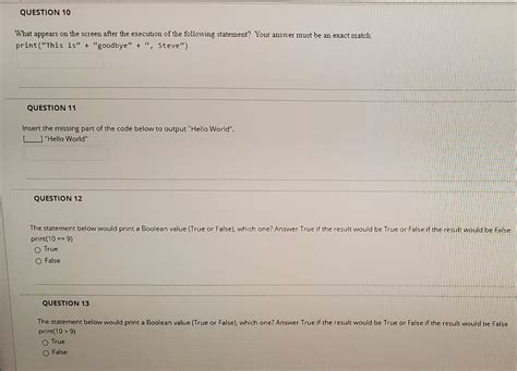 Solved Question 10 What Appears On The Screen After The