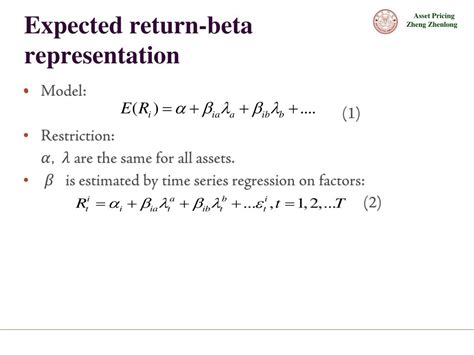 Ppt C Hapter 5 Mean Variance Frontier And Beta Representations