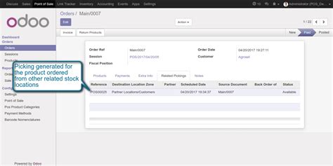 Odoo POS Warehouse Management WebKul