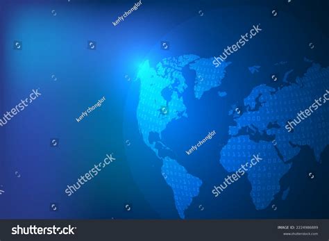 Global Connection Communication Binary Code Technology Stock Vector Royalty Free 2224986889