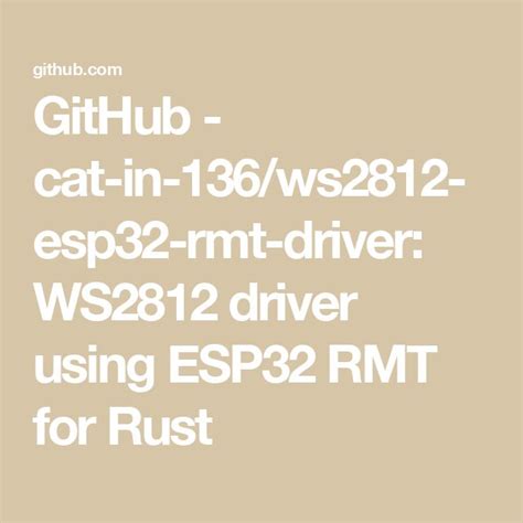 Github Cat In 136 Ws2812 Esp32 Rmt Driver Ws2812 Driver Using Esp32
