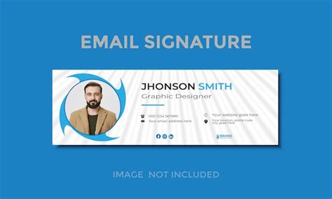 Professional Email Signature Template Design Premium Vector