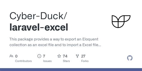 Github Cyber Ducklaravel Excel This Package Provides A Way To