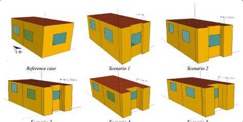 3d Model In Trnsyssketchup Interface For Different U Shape Depths In
