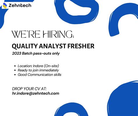 Muskan Hirani On Linkedin Qualityanalyst Freshersjobs Indorejobs 2023batch Immediatehiring