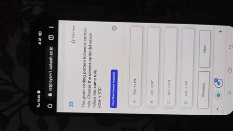 33 Review The Given Coding Pattern Follows A Certain Rule Choose The Cor