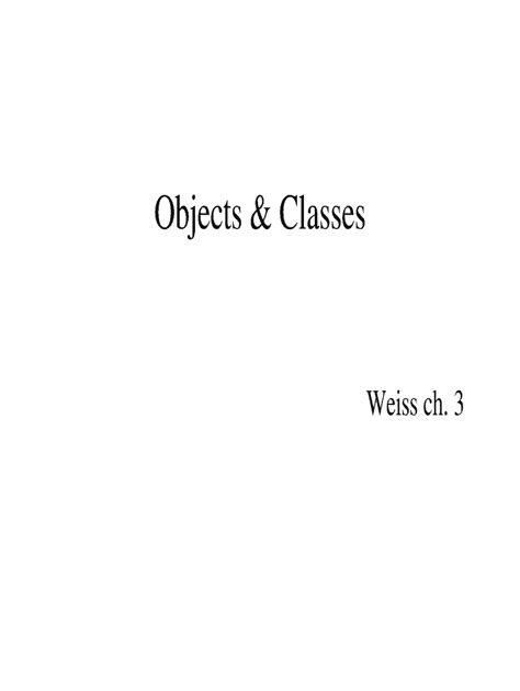 Fillable Online Objects And Classes Fax Email Print Pdffiller