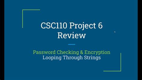 Csc110 Project 6 Review A Simple Caesar Cipher In Java Youtube