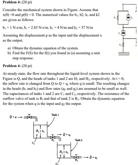 Solved Problem Pt Consider The Mechanical System Chegg