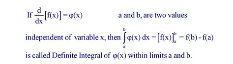 Definite Integral Formula Formula In Maths