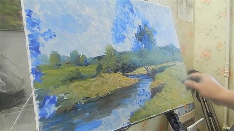 Игорь Сахаров лесной пейзаж маслом уроки для начинающих художников Youtube