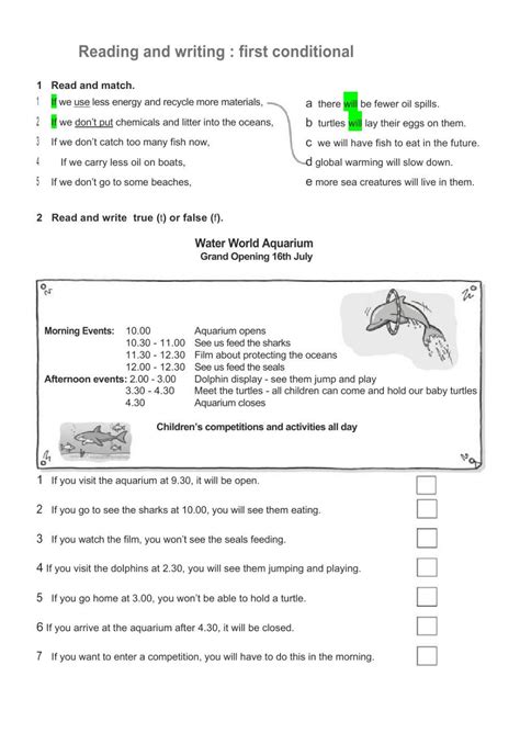 First Condition… Free Interactive Worksheets 5705869