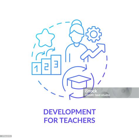 Gradient Line Icon Development For Teachers Concept Stock Illustration Download Image Now Istock
