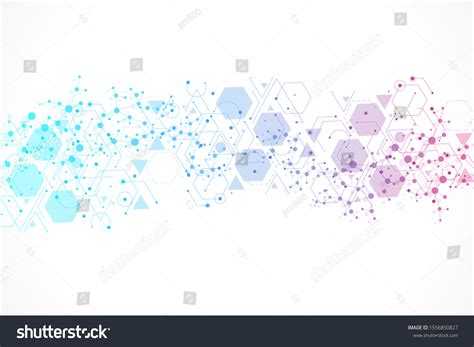 Science Network Pattern Connecting Lines Dots Stock Vector Royalty Free 1556850827