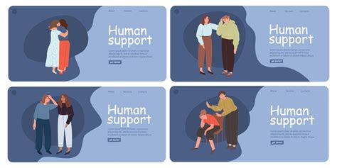 Premium Vector Human Support The Concept Of Supporting A Loved One Mutual Understanding In A