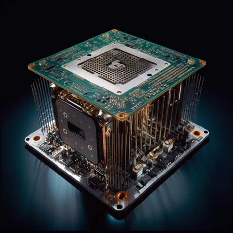 Premium Ai Image A Close Up Of A Computer Motherboard With A Cpu On Top Generative Ai