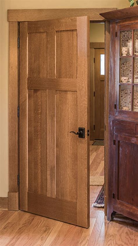 Craftsman Style Wooden Interior Doors For A Modern Rustic Cabin