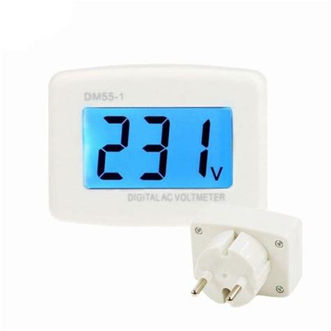 Digital Voltmeter Lcd Display Lcd Voltmeter Plug Type Electric Meter Eu Plug Digital Voltmeter
