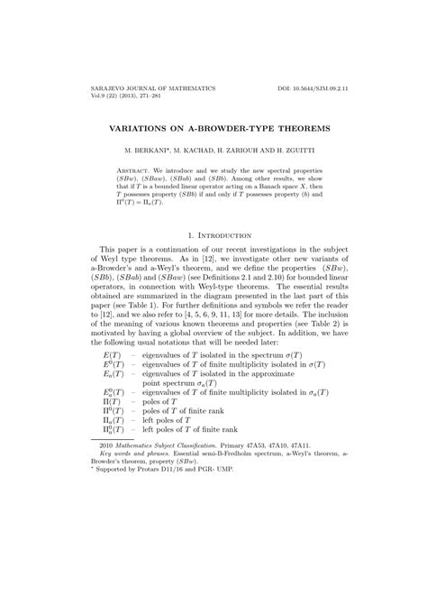Pdf Variations On A Browder Type Theorems