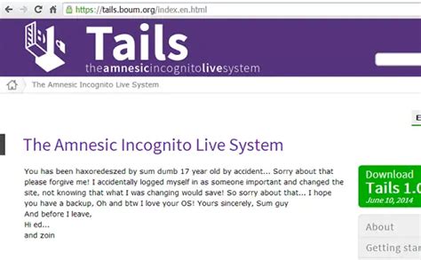 Tails Operating System Website Hacked And Defaced Freedom Hacker