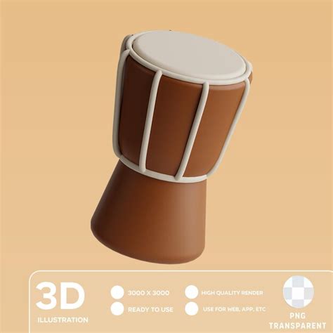 Premium Psd Psd Kendang 3d Illustration Premium Psd Psd Kendang 3d Illustration