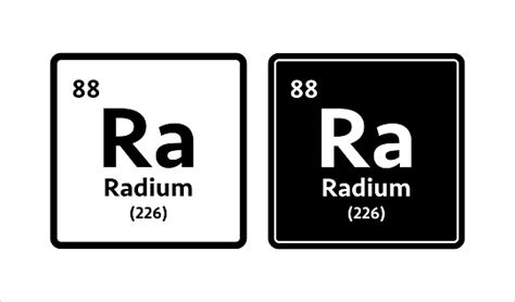 라듐 기호 주기적인 테이블의 화학 적 요소 벡터 스톡 일러스트레이션입니다 0명에 대한 스톡 벡터 아트 및 기타 이미지 0명