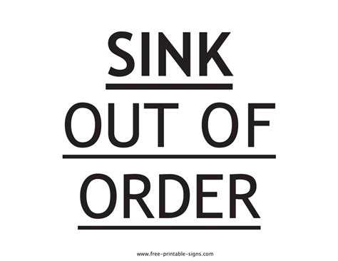 Do Not Use Sink Sign