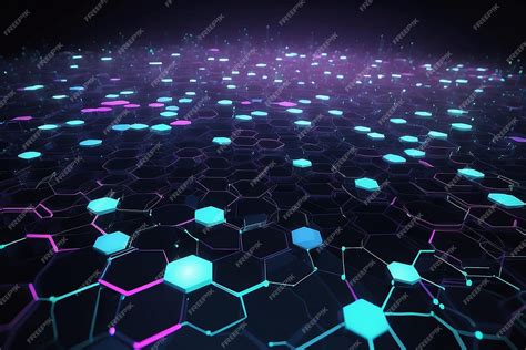 Abstract Hexagonal Blockchain Network Background Stock Illustration Premium Ai Generated Image