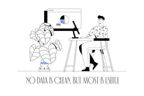 Premium Vector Data Analysis Concept Wit People Scene In The Flat Cartoon Style The Data