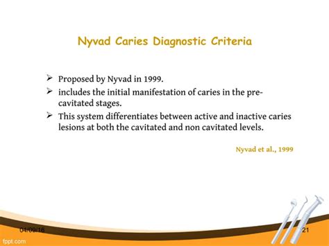 International Caries Detection And Assessment System Icdas Ppt