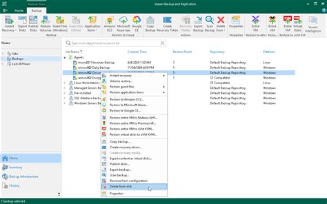 Deleting Veeam Agent Backups From Disk Veeam Agent For Microsoft