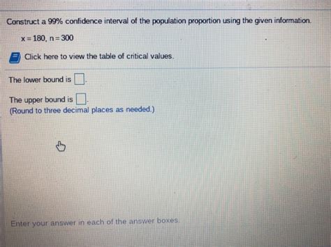 Solved Construct A 99 Confidence Interval Of The Population