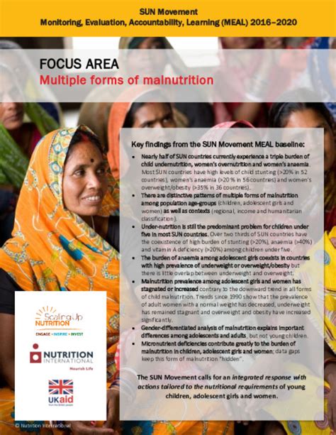 Meal Focus Area Brief Multiple Forms Of Malnutrition Scaling Up
