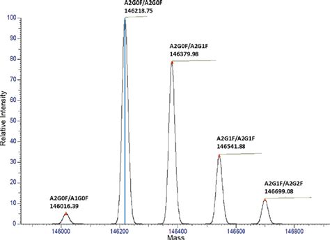 Deconvoluted Mass Spectrum For Nivolumab At 25 µg Ml Showing The Mass Download Scientific