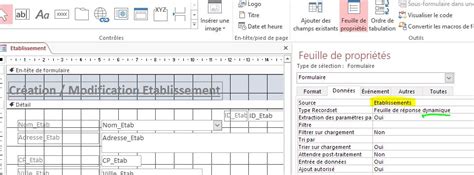 Mise a jour Création d enregistrement VBA Access
