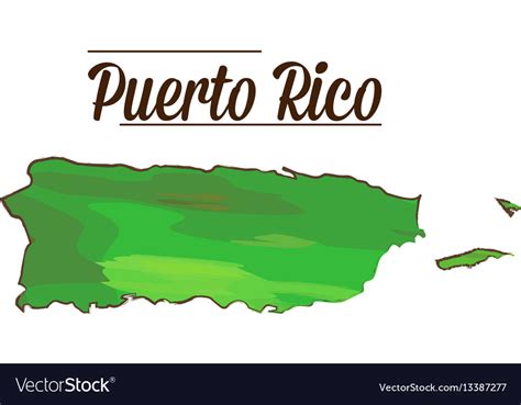 Isolated Puerto Rico Map Royalty Free Vector Image
