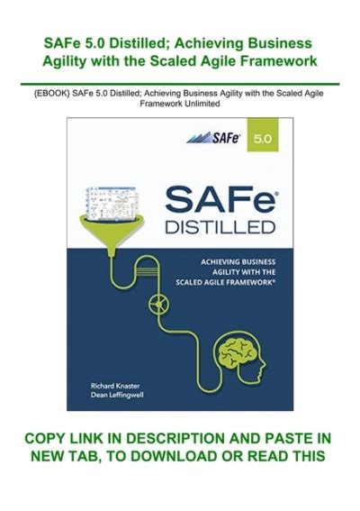 {ebook} Safe 5 0 Distilled Achieving Business Agility With The Scaled Agile Framework Unlimited