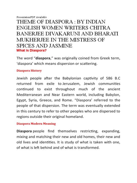 Examples Of Diaspora Pdf