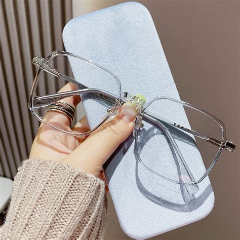 Eosunjian Blue Light Blocking Glasses Unisex Large Frame Clear View