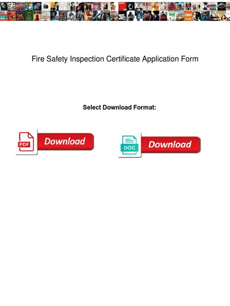 Fillable Online Fire Safety Inspection Certificate Application Form Fire Safety Inspection