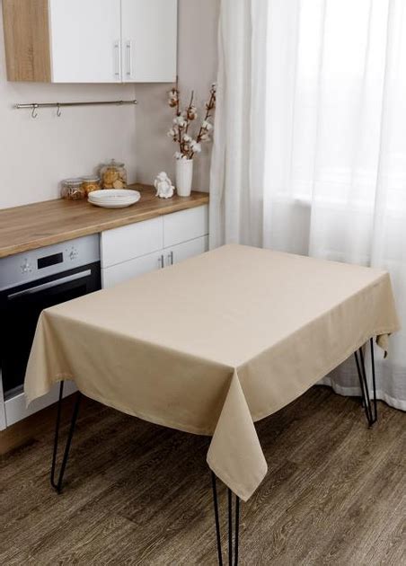 Скатертина Прованс Kelly 140х140 см Бежева 32912 фото відгуки характеристики в інтернет