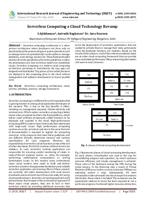 Pdf Serverless Computing A Cloud Technology Revamp