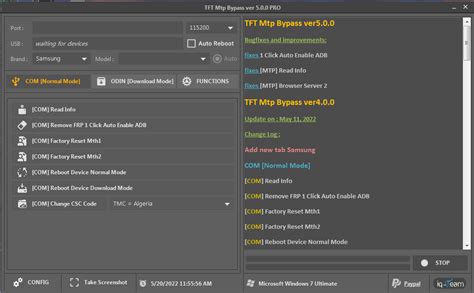 TFT MTP Bypass Tool Latest Version Free Download Fidetec