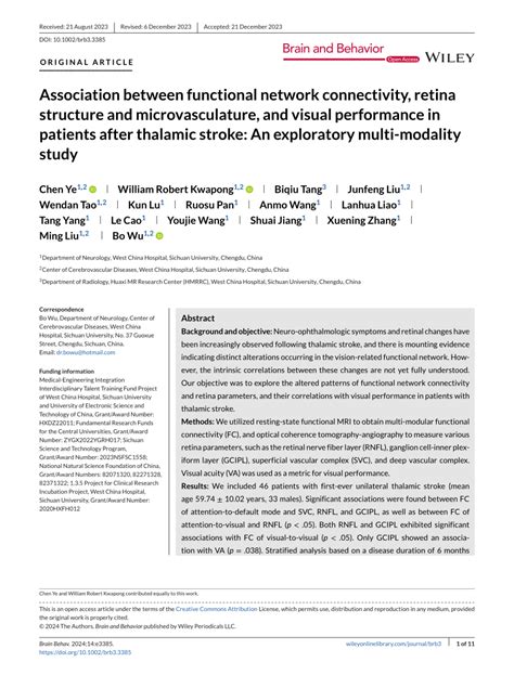 Pdf Association Between Functional Network Connectivity Retina Structure And Microvasculature
