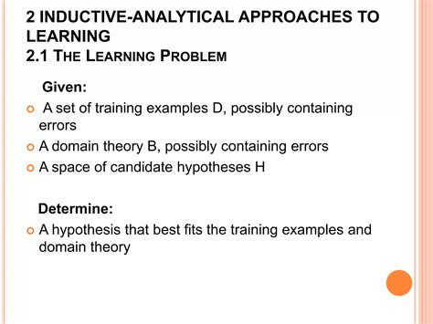 Combining Inductive And Analytical Learning Pptx