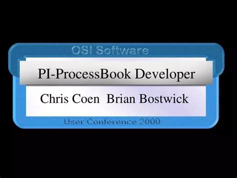 PPT PI ProcessBook Developer PowerPoint Presentation Free Download ID 237381