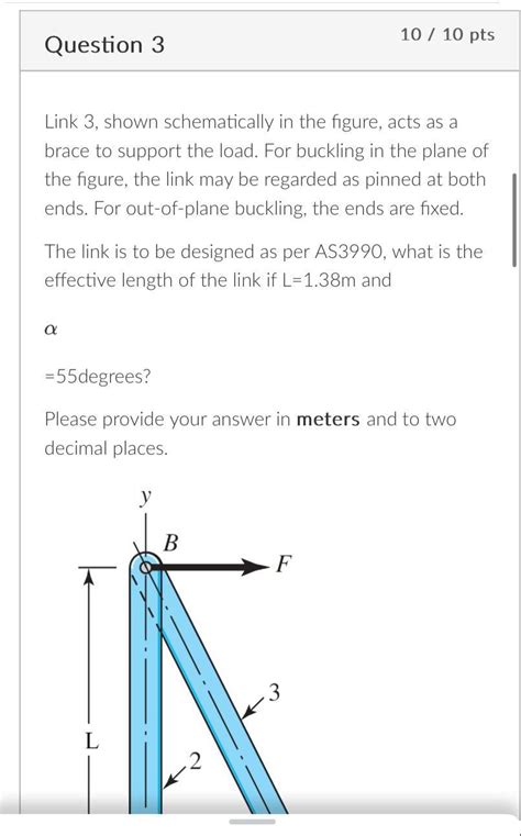 Solved Link Shown Schematically In The Figure Acts As A Chegg
