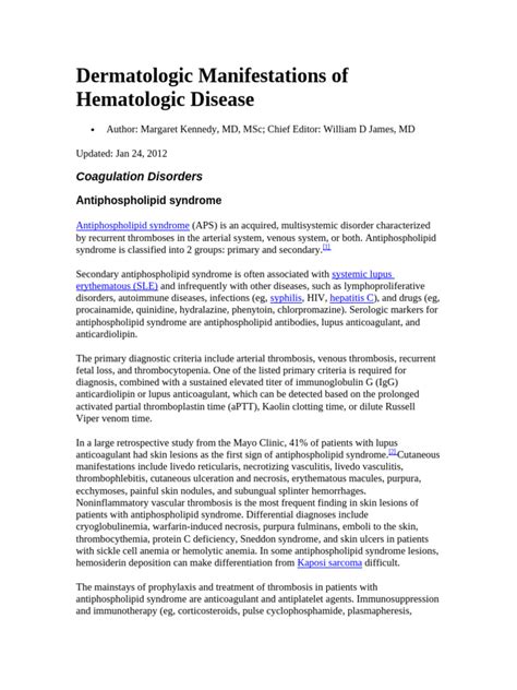 Dermatologic Manifestations Of Hematologic Disease Pdf Multiple